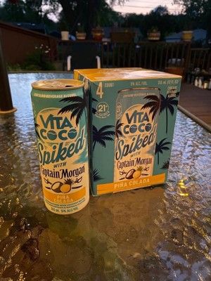 Vita Coco Spiked With Captain Morgan Pina Colada - 4pk/12 Fl Oz Cans ...