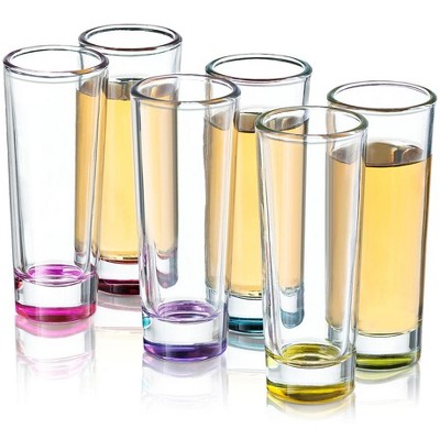 True Slam Tall Glass Shot Glasses, Prinked Half Oz. Measurements For ...