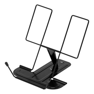 Unique Bargains Adjustable Metal Book Stand Hands Free for Reading Use ...