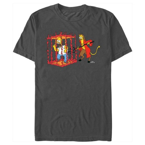 Men's The Simpsons Devil Flanders T-shirt - Charcoal - 3x Large : Target