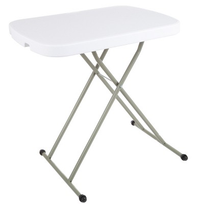 20"x30" Height Adjustable Personal Folding Card Table Speckled Gray ...
