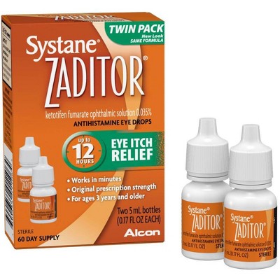 Zaditor Antihistamine Eye Drops For Eye Itch Relief - 0.34 Fl Oz : Target