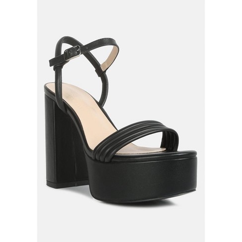 Cruella Black Block Heel Platform Sandals : Target
