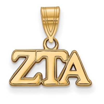 Black Bow Jewelry 14k Yellow Gold Plated Sterling Silver Zeta Tau Alpha ...