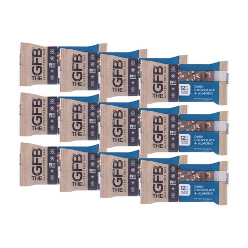 The Gfb Gluten-free Dark Chocolate And Almond Plant Protein Bar - 12 ...