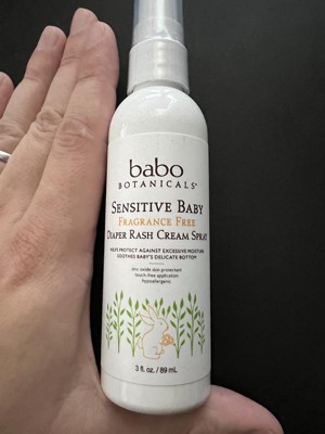 Babo Botanicals Sensitive Baby Fragrance-Free Diaper Rash Cream Spray ...