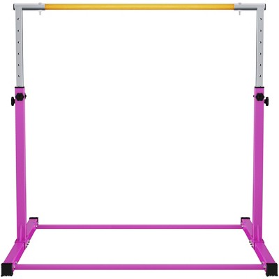 Qaba Folding Gymnastics Bar For Kids, Small Gymnast Bar, Easily ...