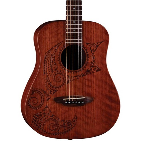 Luna Guitars Safari Tattoo 3/4 Size Travel Guitar : Target