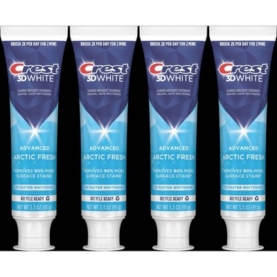 Crest 3d White Advanced Teeth Whitening Toothpaste, Arctic Fresh - 3.3 ...