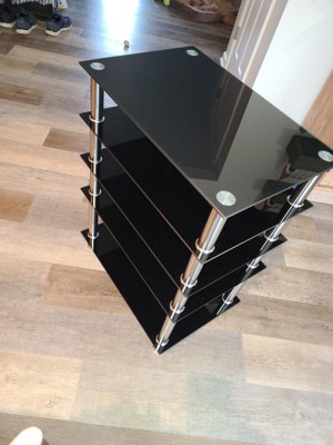 Mount-it! Tempered Glass Av Component Media Stand, Audio Tower And ...