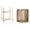 Kate And Laurel Paynter Round Metal Freestanding Planter, 2 Piece, Gold ...