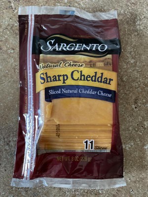 Sargento Natural Sharp Cheddar Sliced Cheese - 8oz/11 Slices : Target