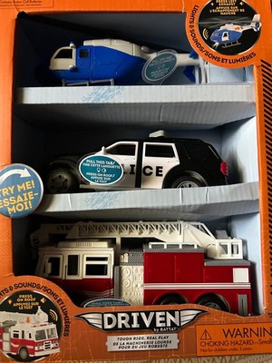 Driven By Battat – Small Toy Emergency Vehicle Set – Micro Rescue Fleet - 3 Pk : Target