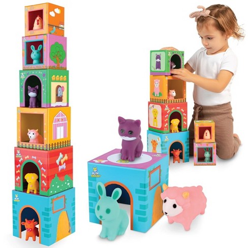 Play Brainy Farm Animal Stacking Toy (12 Pc) : Target