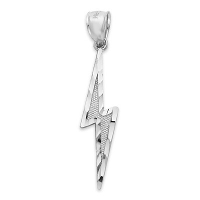 Golden Fire 925 Sterling Silver Lightning Bolt Pendant: Diamond Cut ...