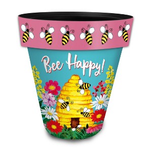 Briarwood Lane Summer Planter 14" x 15" x 15" Bee Happy Beehive Large ...