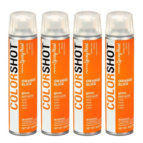 Colorshot Spray Paint Gloss Orange Slice 10oz 4pk Value Set Orange : Target