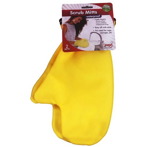 Jokari Oversized Textured Waterproof Dish Washing Scrub Mitts For Easy ...