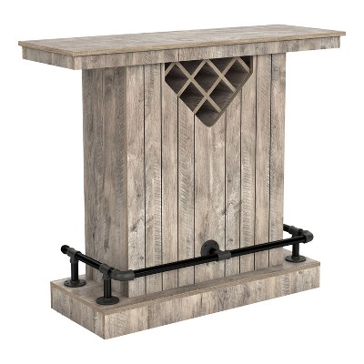 24/7 Shop At Home Bundti Mini Bar With 8 Slot Wine Bottle Rack ...