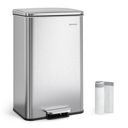 Songmics Kitchen Trash Can, 10.5 Gallon Garbage Can, Large Step Trash ...