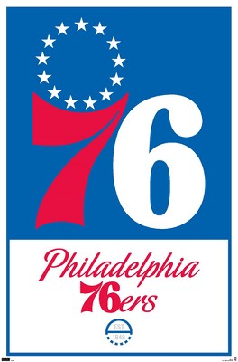 Trends International Nba Philadelphia 76ers - Logo 21 Framed Wall ...