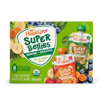 Happy Tot Super Morning Give Back Pack 8pk Organic Bananas, Blueberries ...