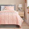 Twin Kids' Comforter Set Windowpane Velvet Pink - Pillowfort™: Twin ...