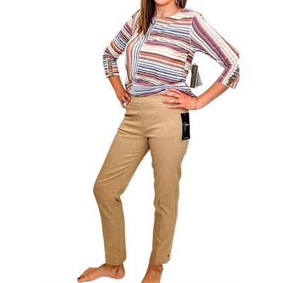 Women's Fine Line Twill Ankle Pant - Slimsation By Multiples 10 : Target