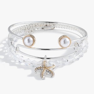 Alex and Ani Starfish Bangles Set of 3 - Two Tone : Target