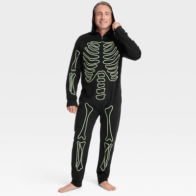 Fun World Mens Skeleton Skin Suit Costume - One Size Fits Most - Black ...