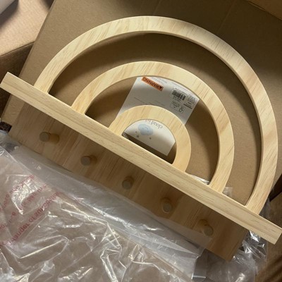 Rainbow Wooden Shelf Natural Wood - Cloud Island™ : Target
