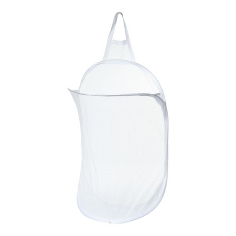 Unique Bargains Wall-mounted Folding Laundry Basket White 2929 Cubic-in ...