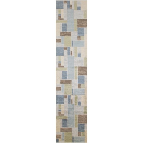 Nourison Astra Machine Washable Contemporary Color Block Indoor Rug ...