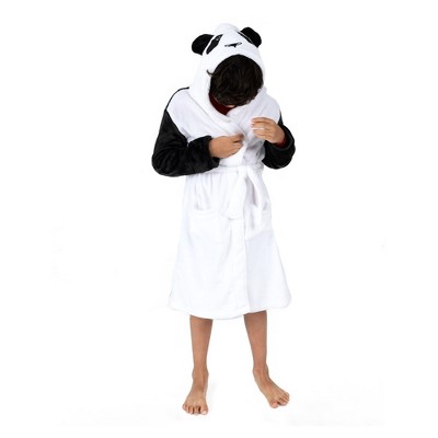 Leveret Kids Fleece Hooded Robe Panda 2 Year : Target