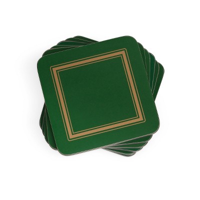 Pimpernel Classic Emerald Coasters, Set Of 6,4.13" Square : Target