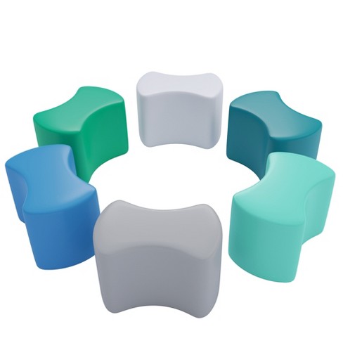 Ecr4kids Softzone Toddler Modular Stool Set, Contemporary, 6-piece : Target