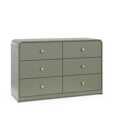 Granville Modern 6 Drawer Double Wide Dresser Sage Green - Manhattan ...