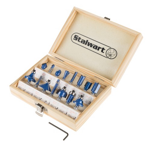 Fleming Supply 1/4" Shank Router Bit Set, 15 Piece Kit : Target