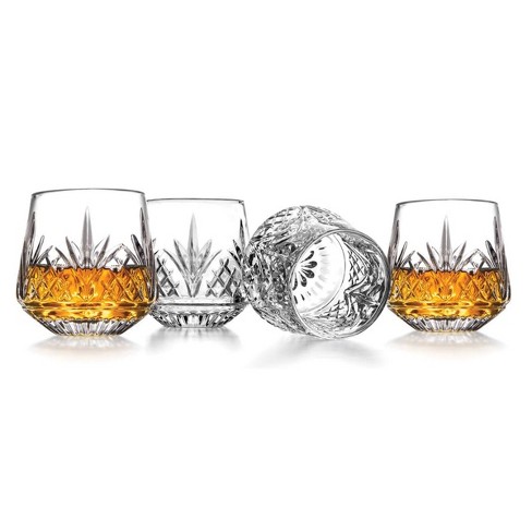 Godinger Silver Set Of 4 Dublin Crystal Wine Glasses: Cordial Drinkware ...