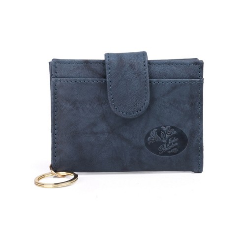 Julia Buxton Heiress Leather Pik-me-up Tab Card Case - Navy : Target