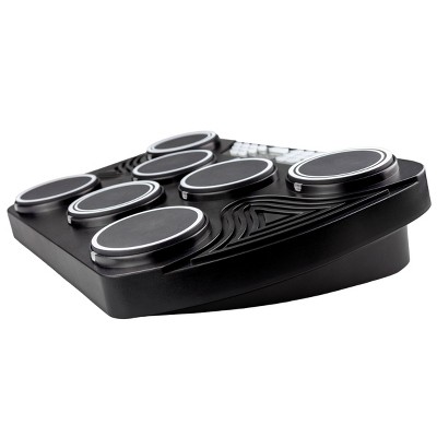 Rockjam Rechargeable Bluetooth Midi 7 Pad Tabletop Digital Drums Kit ...