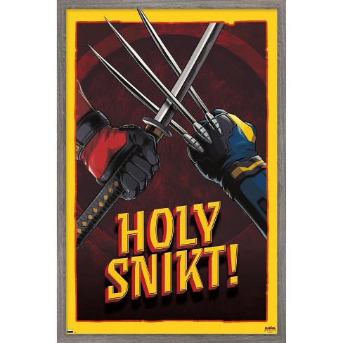 Trends International Marvel Deadpool & Wolverine - Holy Snikt! Framed ...