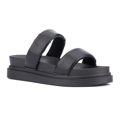 Olivia Miller Women's Pto Platform Sandal - Black, 10 : Target