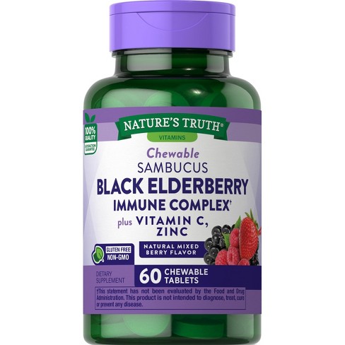 Nature's Truth Elderberry Immune Support | 60 Chewable Tablets : Target