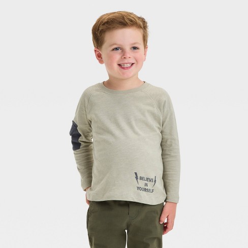Grayson Mini Toddler Boys' Long Sleeve Pocket Jersey T-shirt - Olive ...