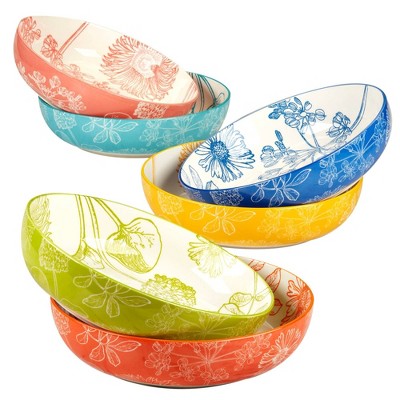 Certified International Set Of 6 Botanical All Purpose Bowls : Target