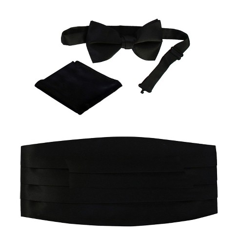 Gioberti Men's Adjustable Satin Cummerbund Set, Black : Target