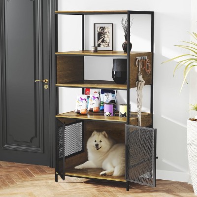 Heynemo Dog Crate Furniture With Display Shelf, Decorative Dog Crate ...