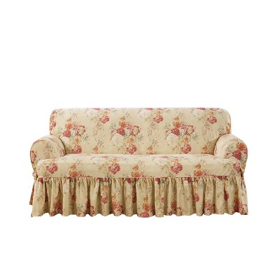 Ballad Bouquet Loveseat Slipcover Rob's Egg - Waverly Home: Cotton ...