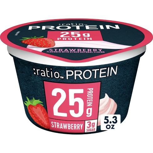 :ratio Protein Strawberry Greek Yogurt Cultured Dairy Snack Cup- 5.3oz ...